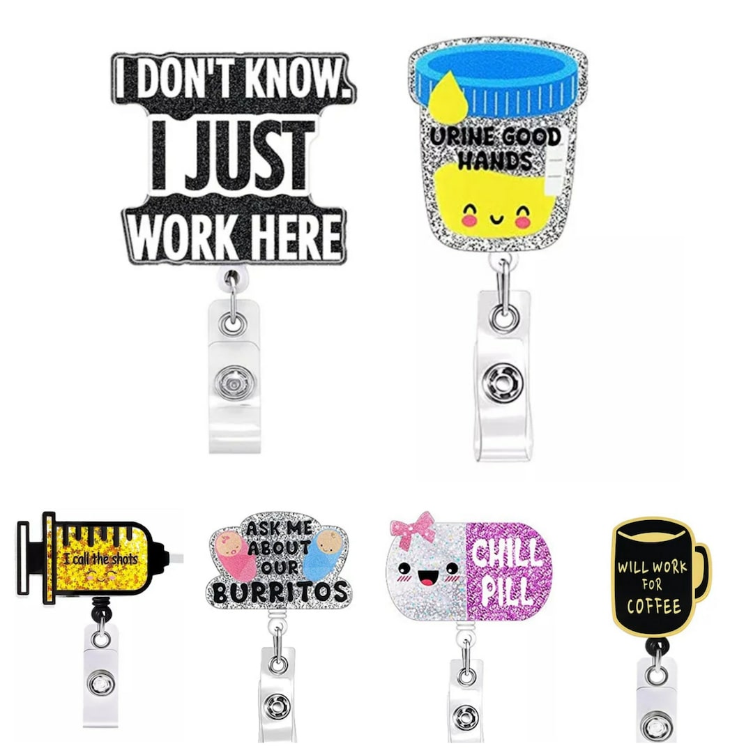 Badge Reel, Funny Badge Holder, Cute Badge Reel, Nurse Badge Holder - Etsy