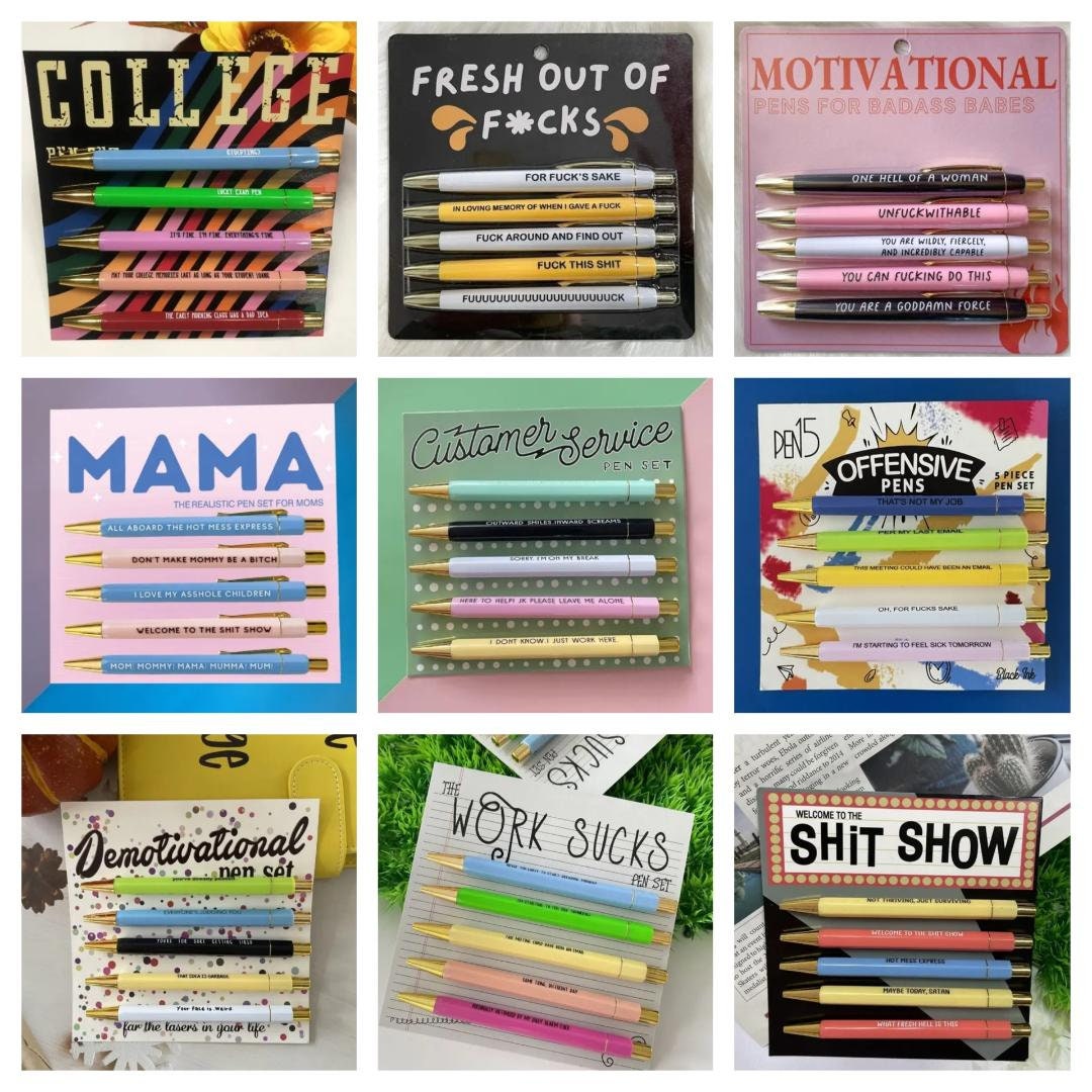 Funny Pens, Sarcastic Pens, Work Pens, Fun Pens, Rude Pens, Novelty ...