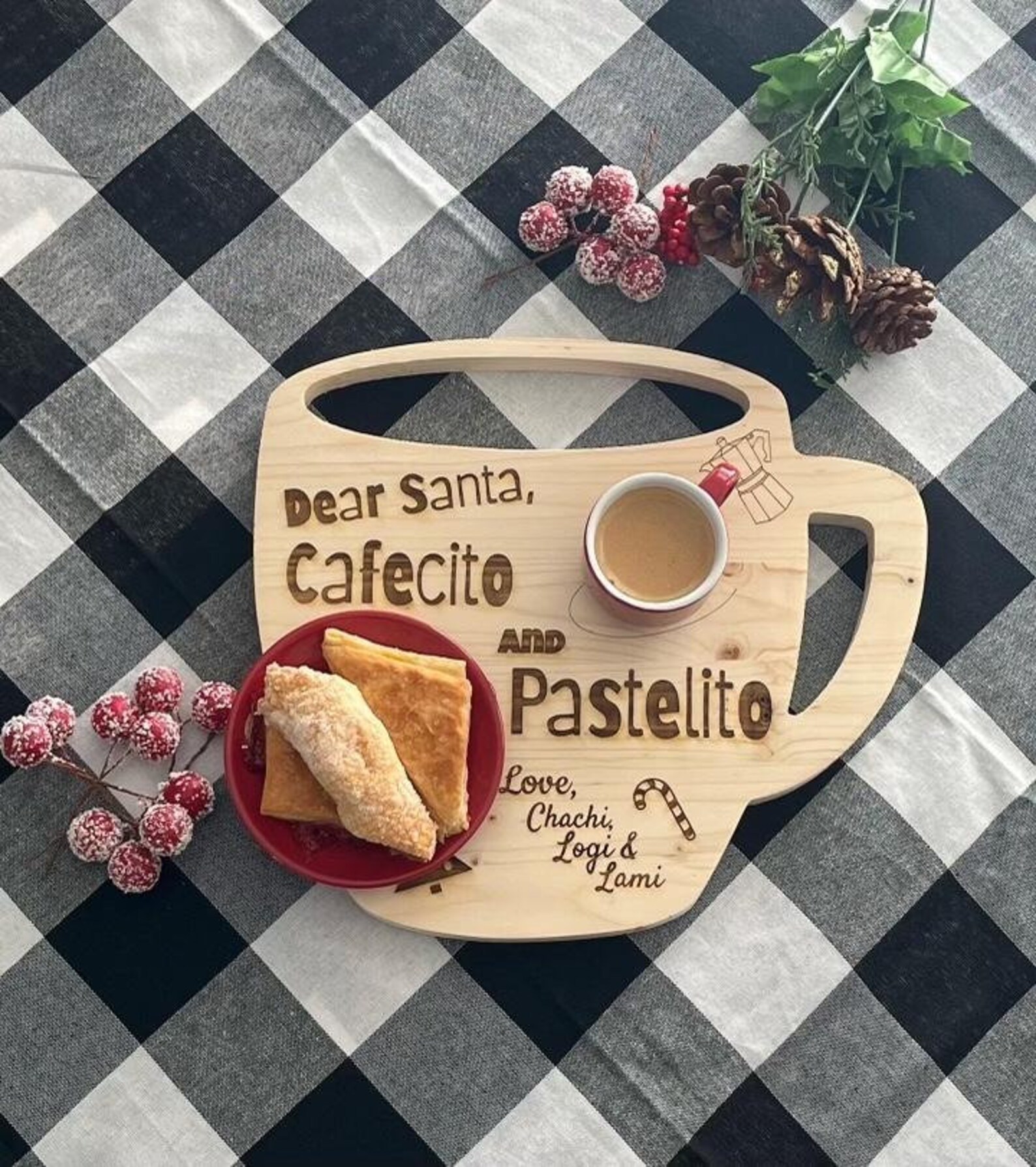Santa Tray I Christmas Tray I Personalized Christmas Tray I ...