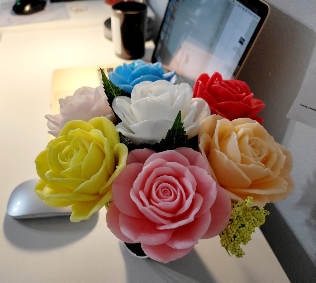 Rose Bouquet Soap | Flower Shaped Soap | Flower Soaps | Fake Flower ...