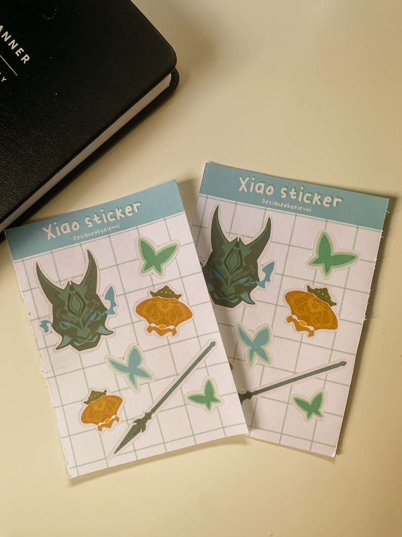 Genshin Impact Xiao Stickers Washi Tape for Journaling Bundle - Etsy