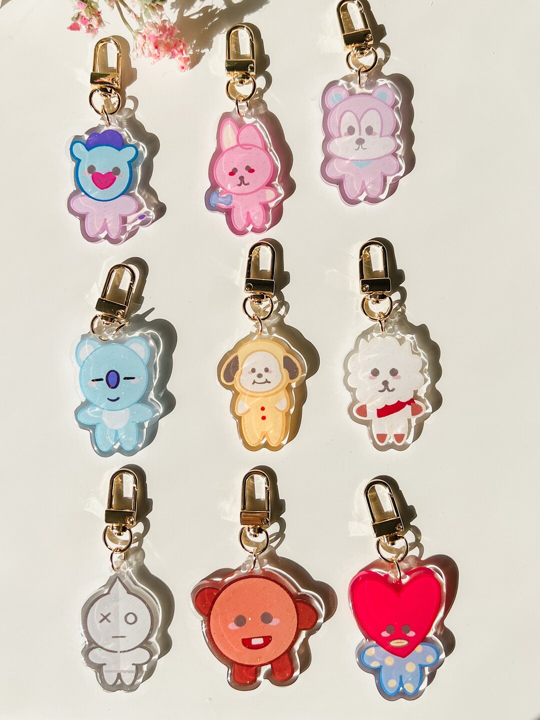 BTS Mascot Keychain, BTS Keychain, Kpop Keychain, Kawaii Keychain ...