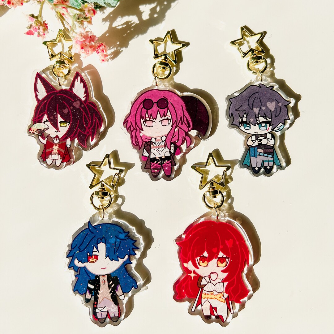 Honkai Impact Keychains, Honkai Keychains, Kawaii Keychain, Acrylic ...