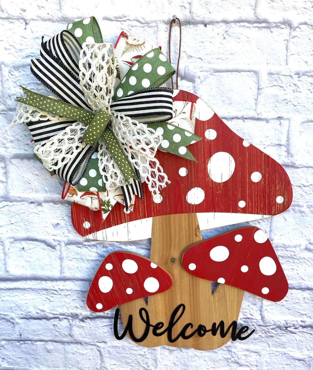 Mushroom Door Hanger, Mushroom Porch Decoration, Mushroom Home ...