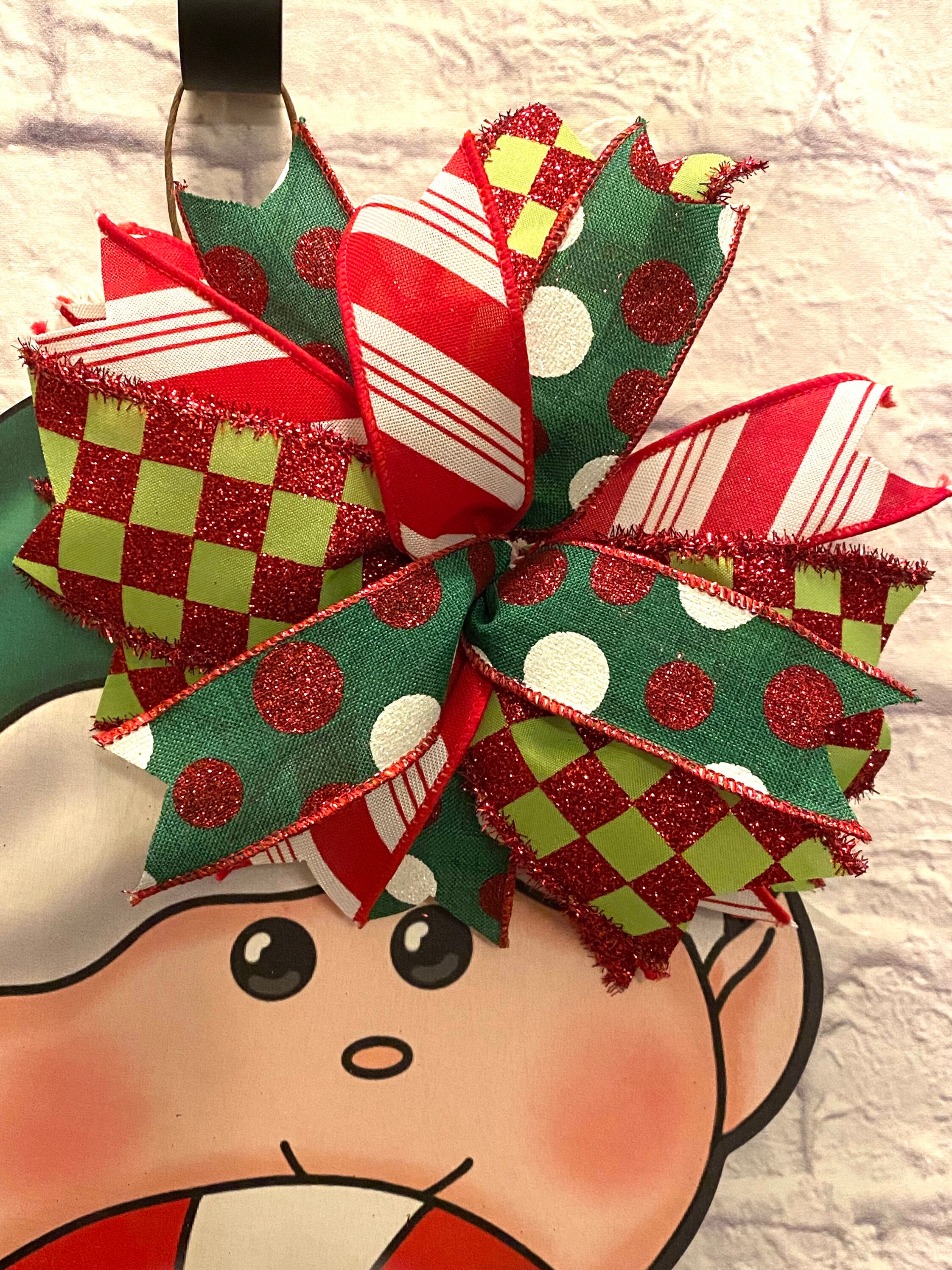 Christmas Elf Door Hanger: Red & Green Holiday Decor - Etsy