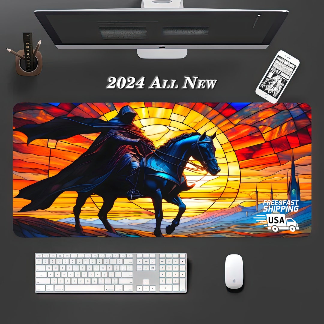 Black Rider Fantasy Sci-fi Anime Gift Custom Large Gamer Gaming Mouse ...