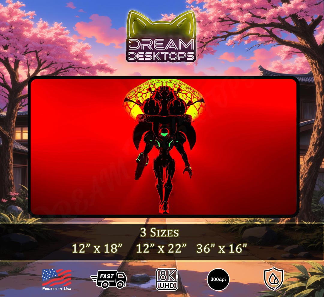 Metroid Desk Mat Anime Custom Design, Desk Pad, Desk Mat Gaming ...