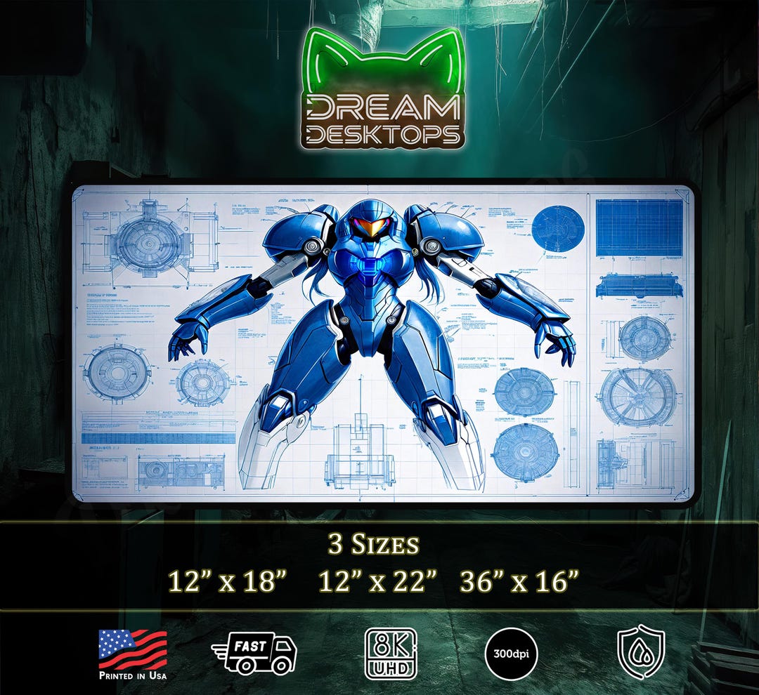 Metroid Desk Mat Anime Custom Design, Desk Pad, Desk Mat Gaming ...