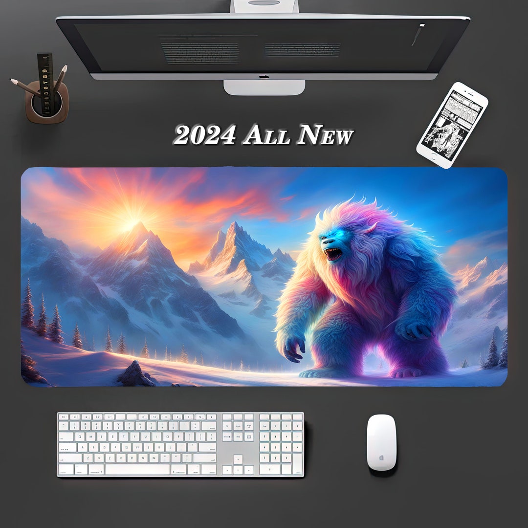 Yeti Monster Sci-fi Anime Gift Custom Large Gamer Gaming Mouse Pad ...