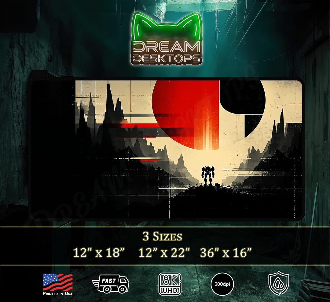 Metroid Desk Mat Anime Custom Design, Desk Pad, Desk Mat Gaming ...