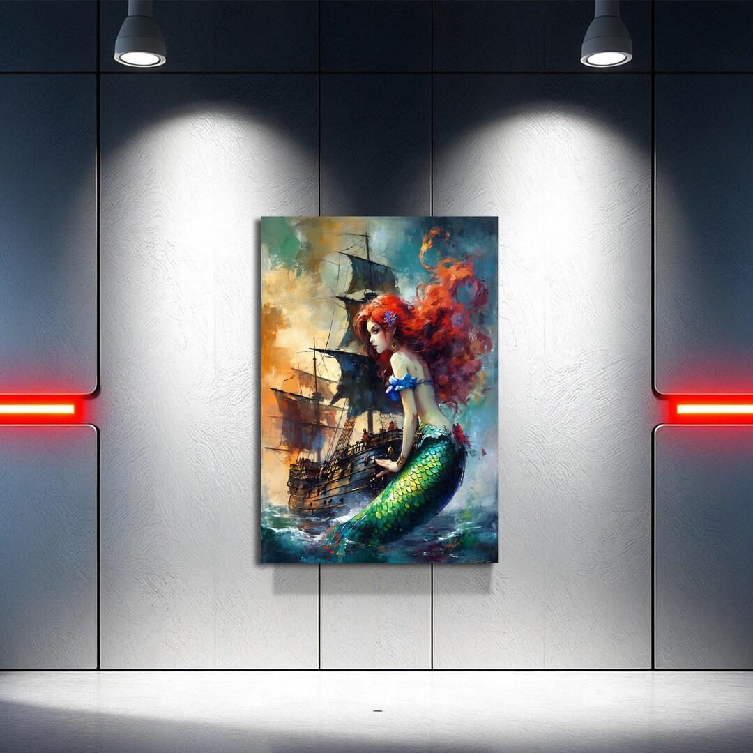 Mermaid Fantasy, Sci-fi, Anime Custom Poster 24"x 36" Poster Print ...