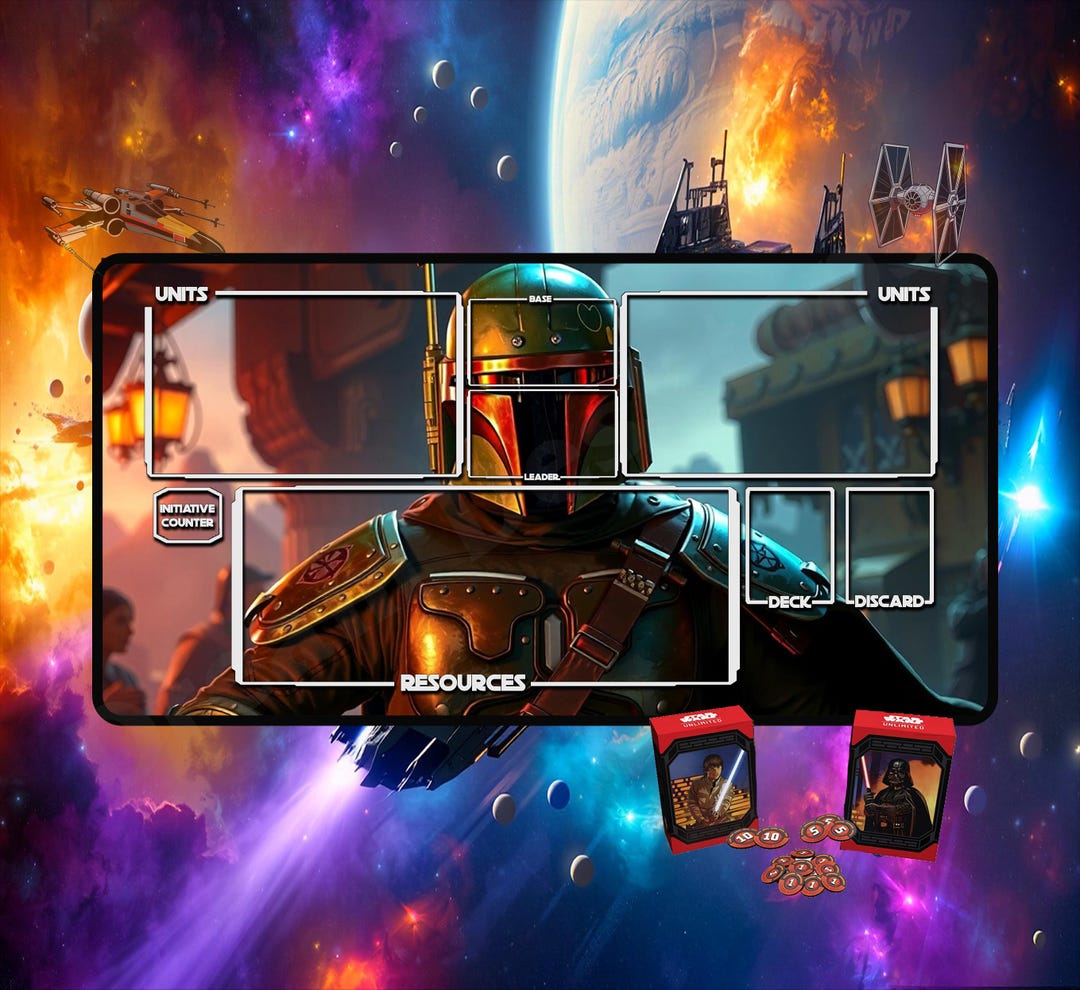 Playmat TCG Space Playmat Fantasy Sci-fi Anime Desk Mat, Gaming Mouse ...