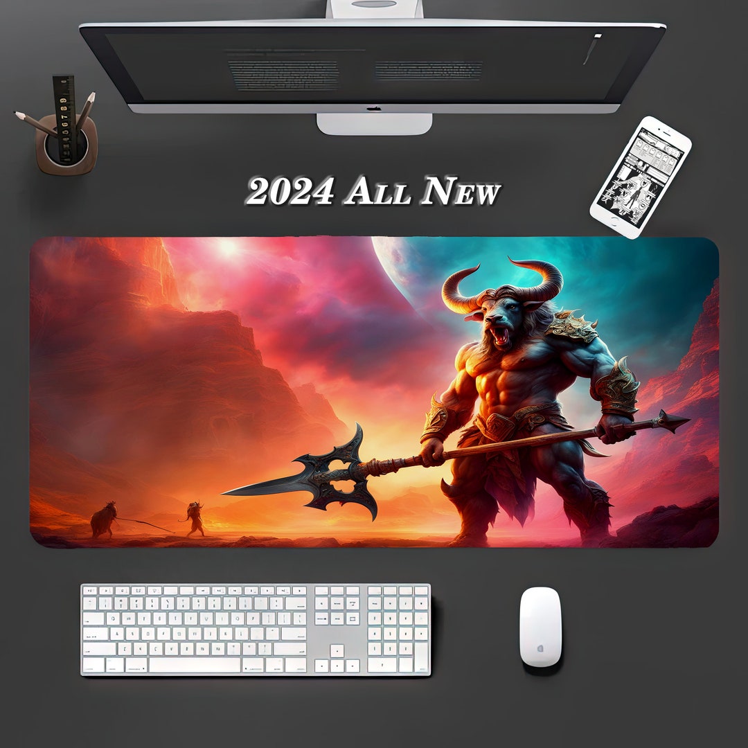 Minotaur Monster Sci-fi Anime Gift Custom Large Gamer Gaming Mouse Pad ...