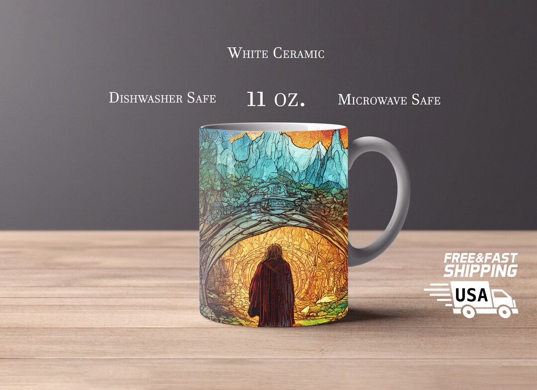 Stained Glass Hobbit Coffee Mug Fantasy Coffee Mug 11oz - Etsy