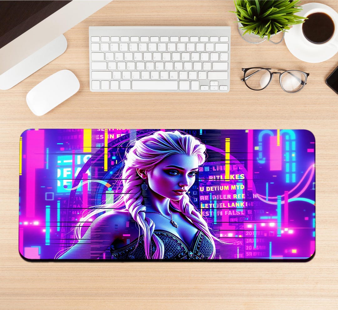 Fantasy Sci-fi Anime Desk Mat, Gaming Mouse Pad for Office, Large Desk ...