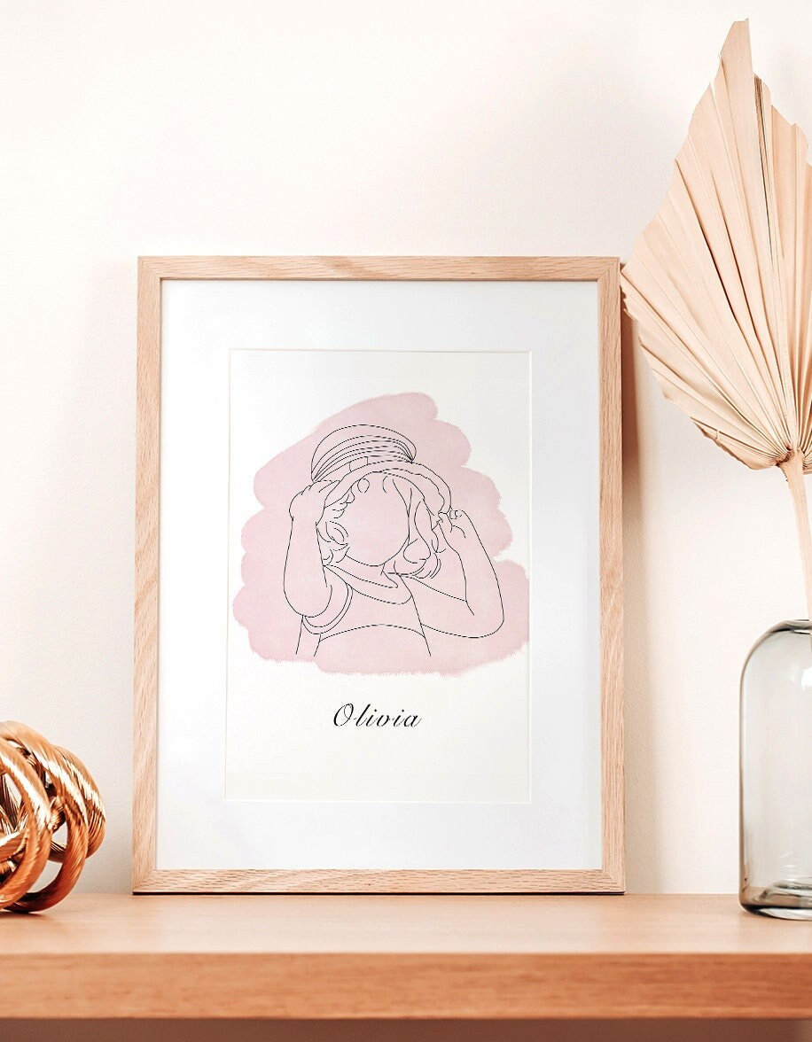 Line Art Family Portrait From Photo, Custom Line Drawing, Personalized ...
