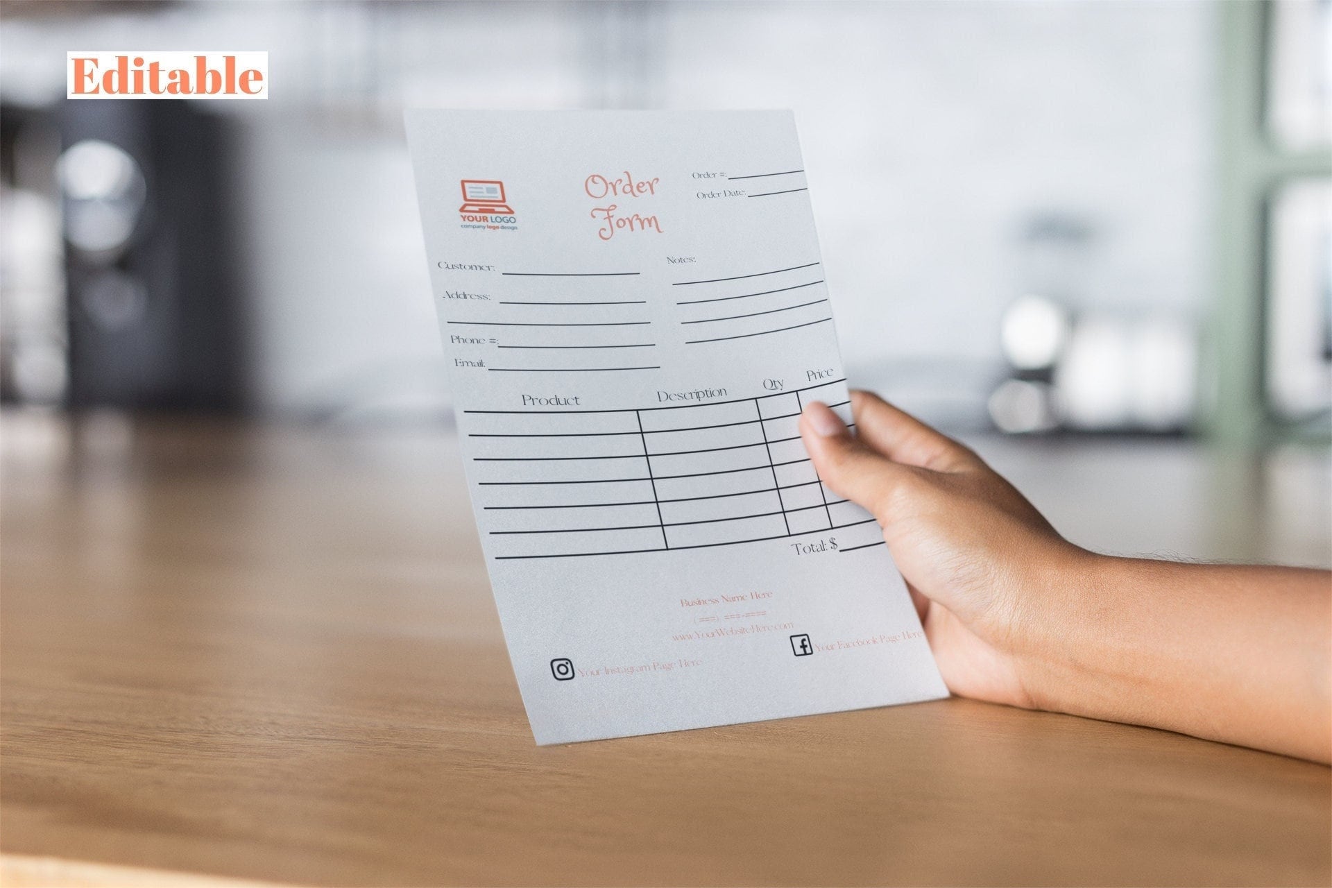 Editable Order Form - Edit in Canva - Digital Download - Etsy