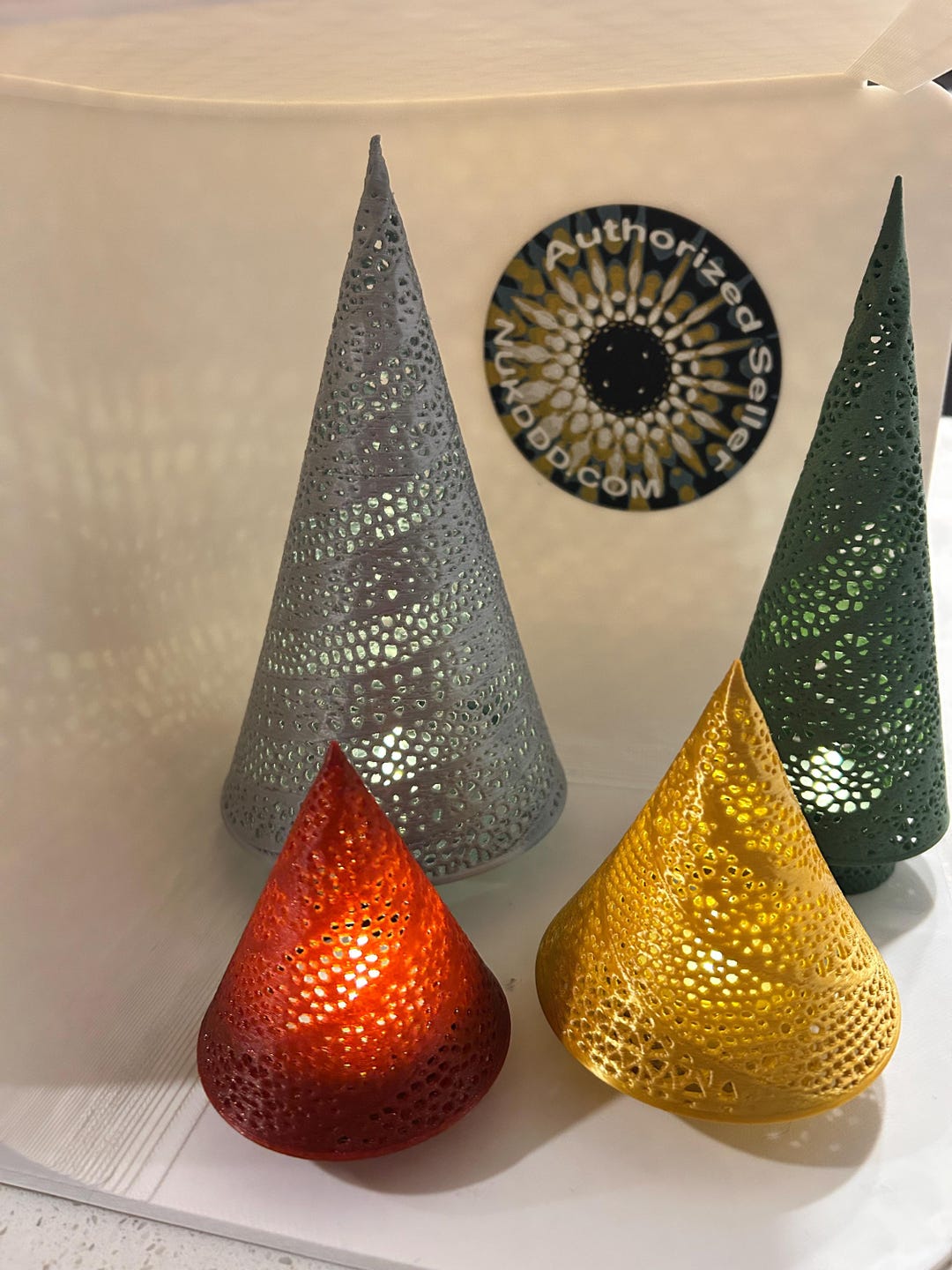 Christmas Village Tee Light Christmas Trees - Etsy