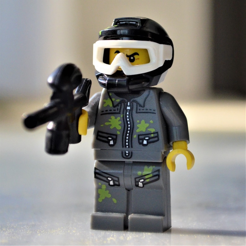 Paintball Player - Genuine LEGO® Minifigure // With Paint Ball Gun and ...