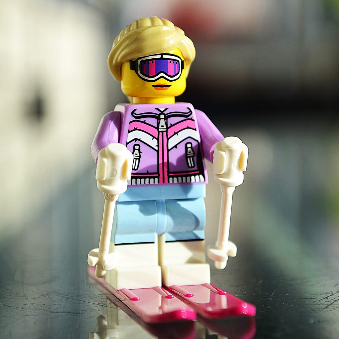 Downhill Skier - Genuine LEGO® Minifigure // Skiing Skiier Snow Alpine ...