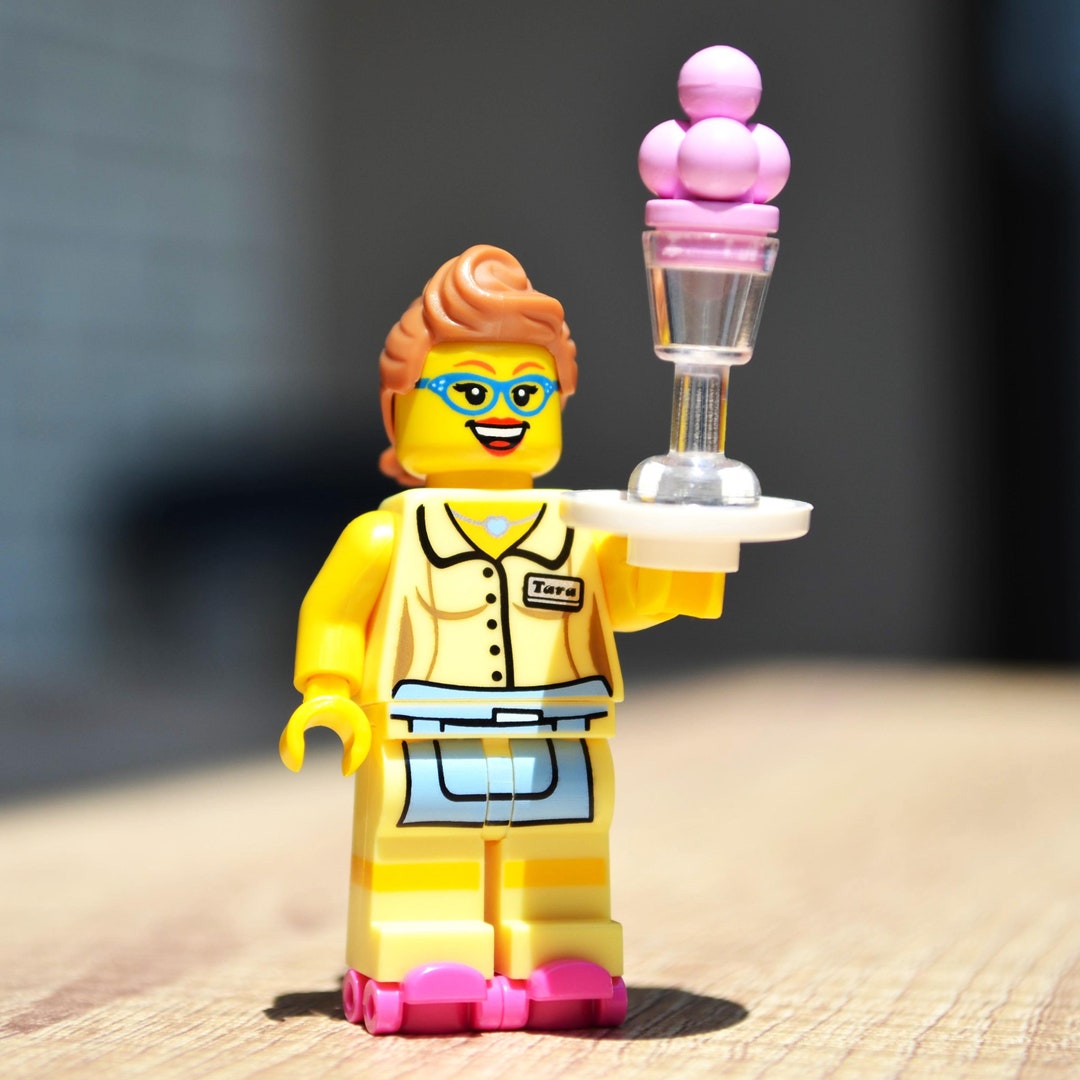 Diner Waitress - Genuine LEGO® Minifigure // With Rollerskates Skates ...