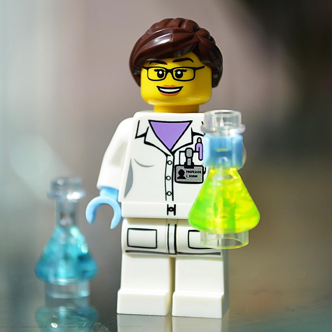 Scientist - Genuine LEGO® Minifigure / With Flasks / Chemical Engineer ...