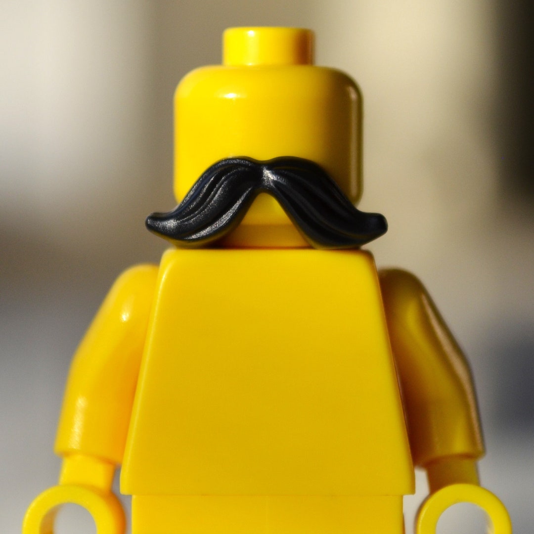 Moustache Black Genuine LEGO® Part / Facial Hair Chef Chef's Handlebar ...