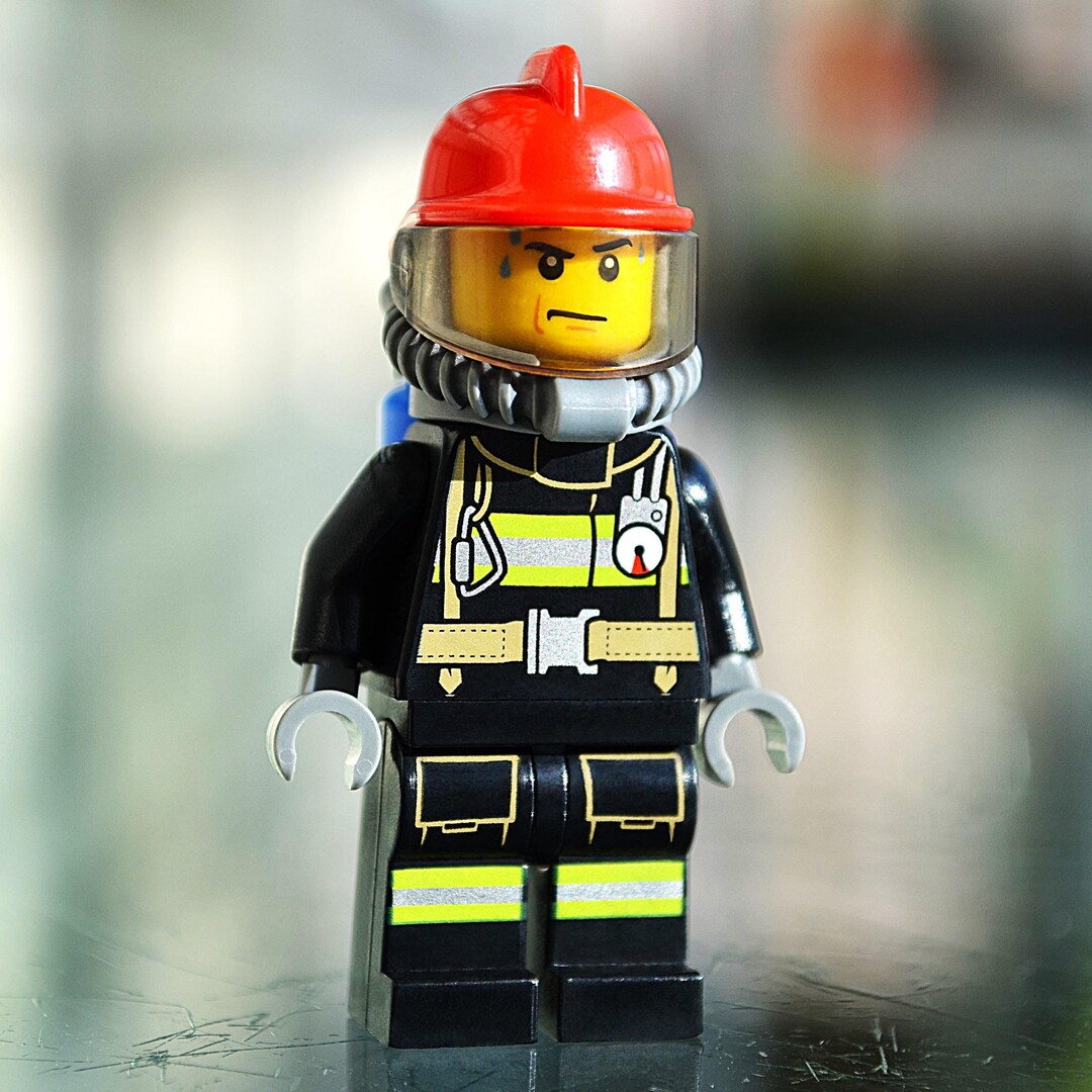 Fire Fighter - Genuine LEGO® Minifigure / Firefighter Man Male ...