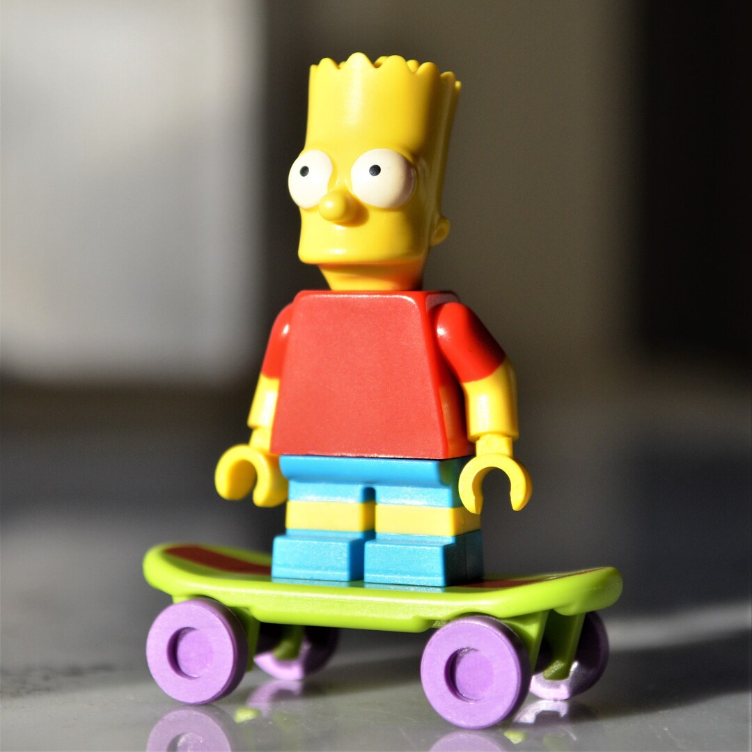 Bart Simpson - Genuine LEGO® Minifigure // With Skateboard Y - Etsy