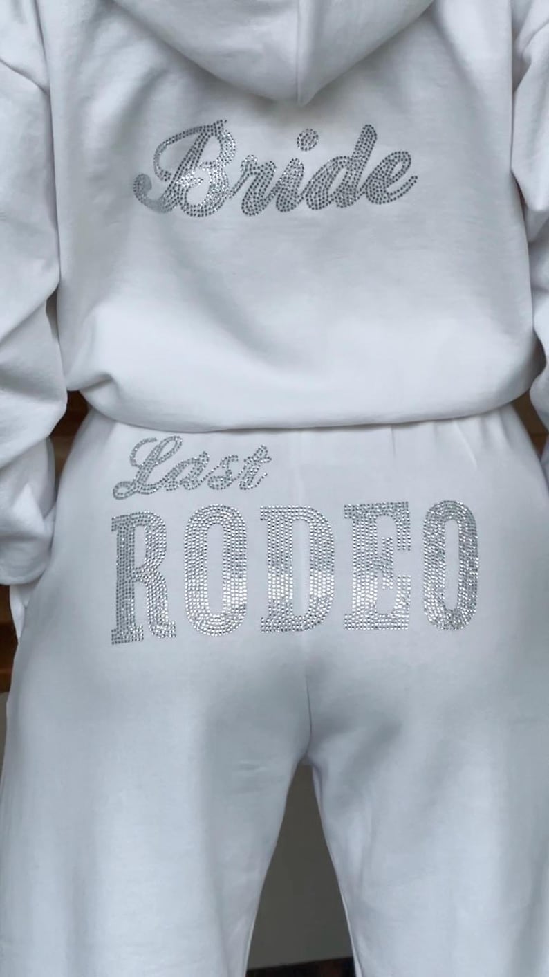 Bride's Last Rodeo Rhinestone Sweatsuit: Bridal Loungewear Set ...