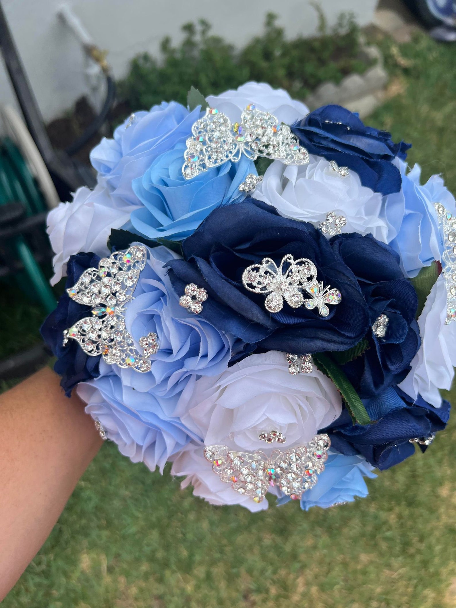 Blue Mix Bouquet - Etsy