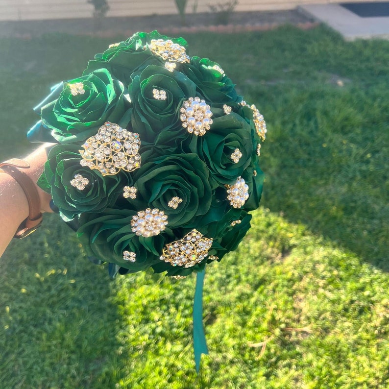 Emerald Green Bouquet - Etsy