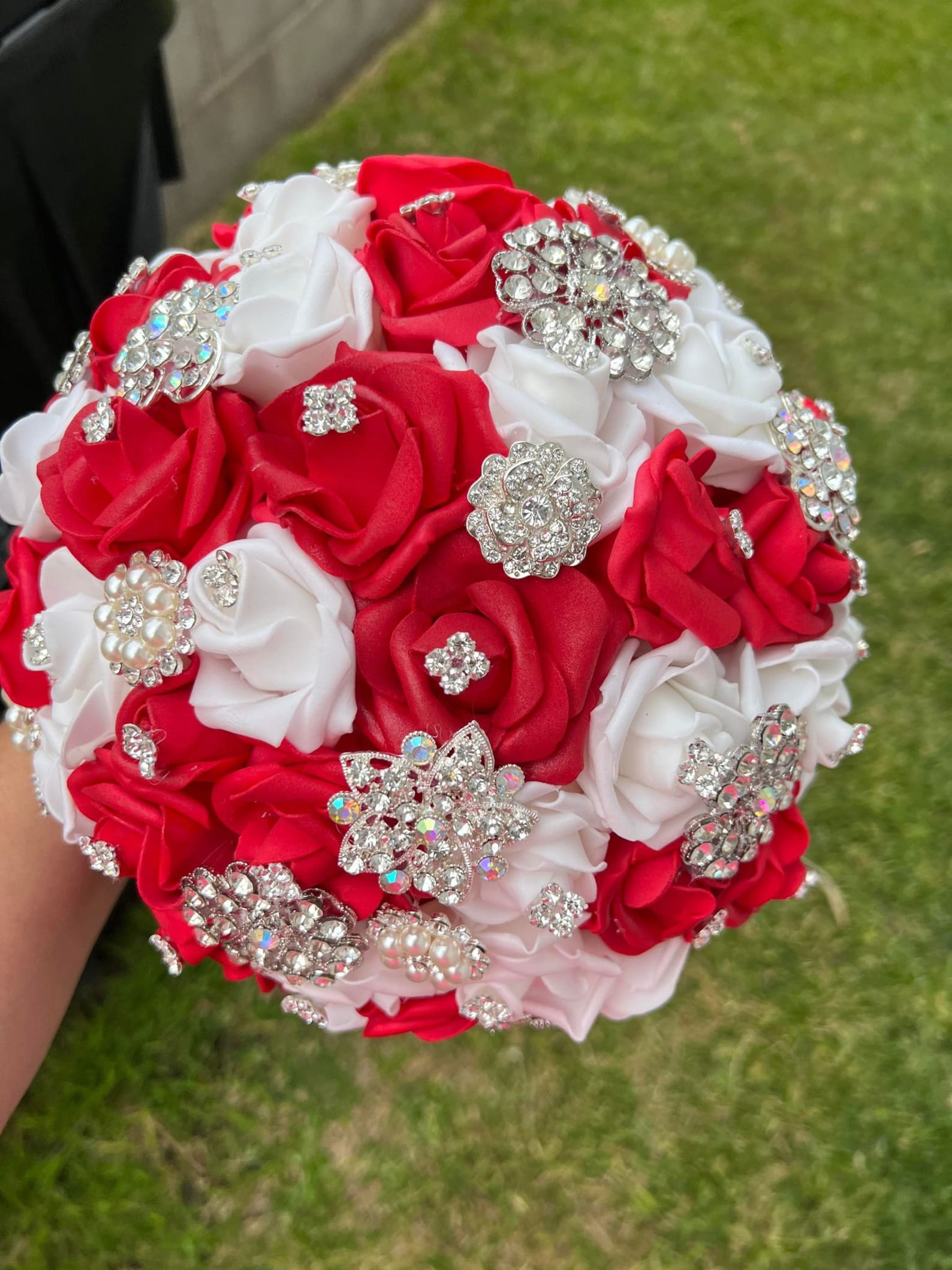 Red and White Bouquet - Etsy