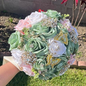 Enchanted Forest Light Sage With Blush and Ivory - Etsy