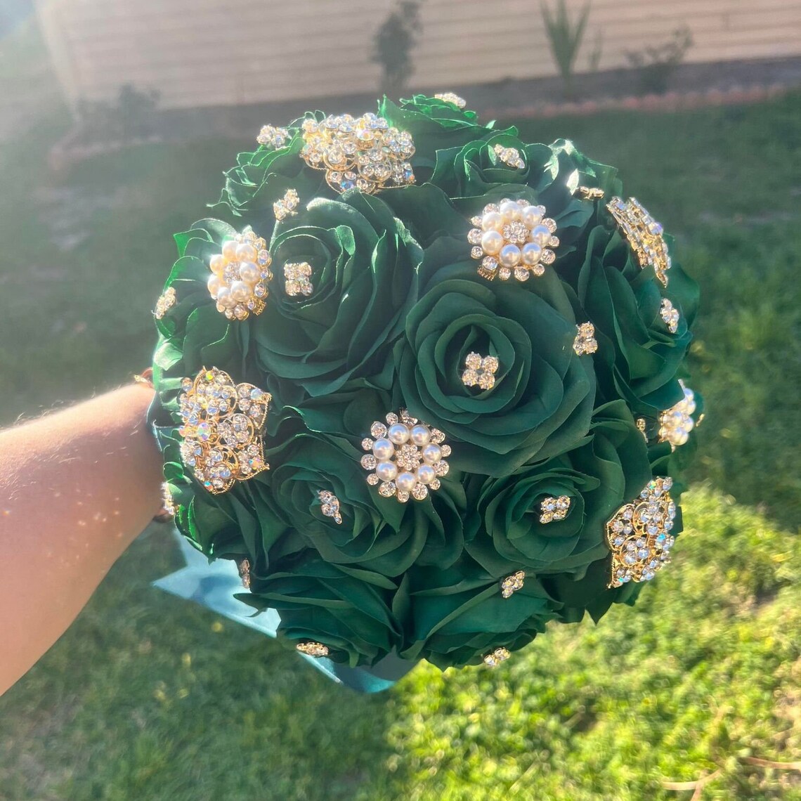 Emerald Green Bouquet - Etsy