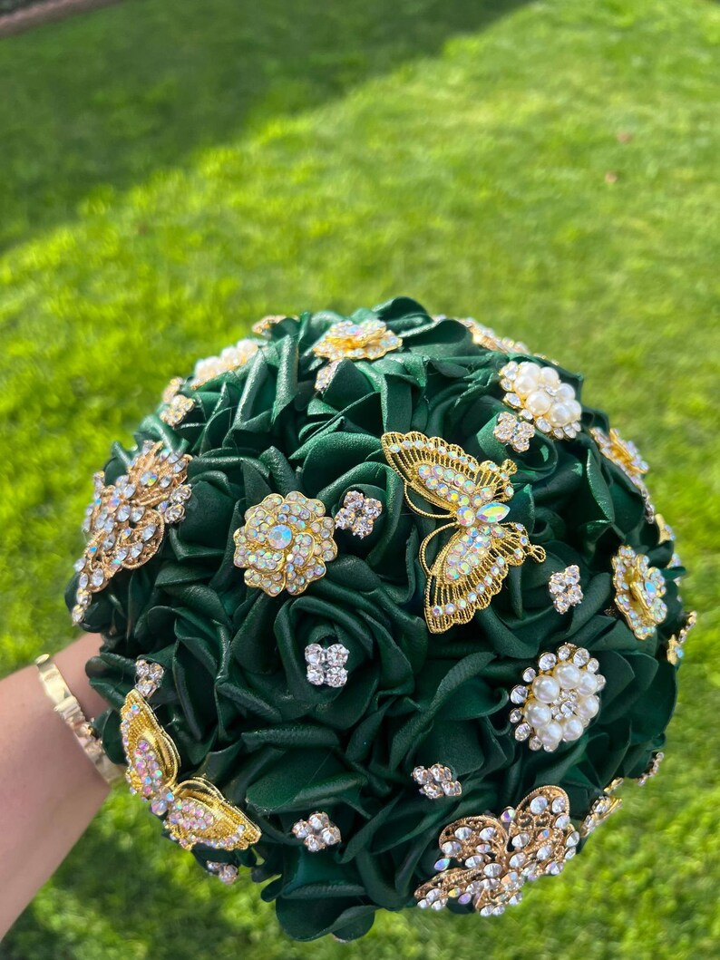 Emerald Green Bouquet - Etsy