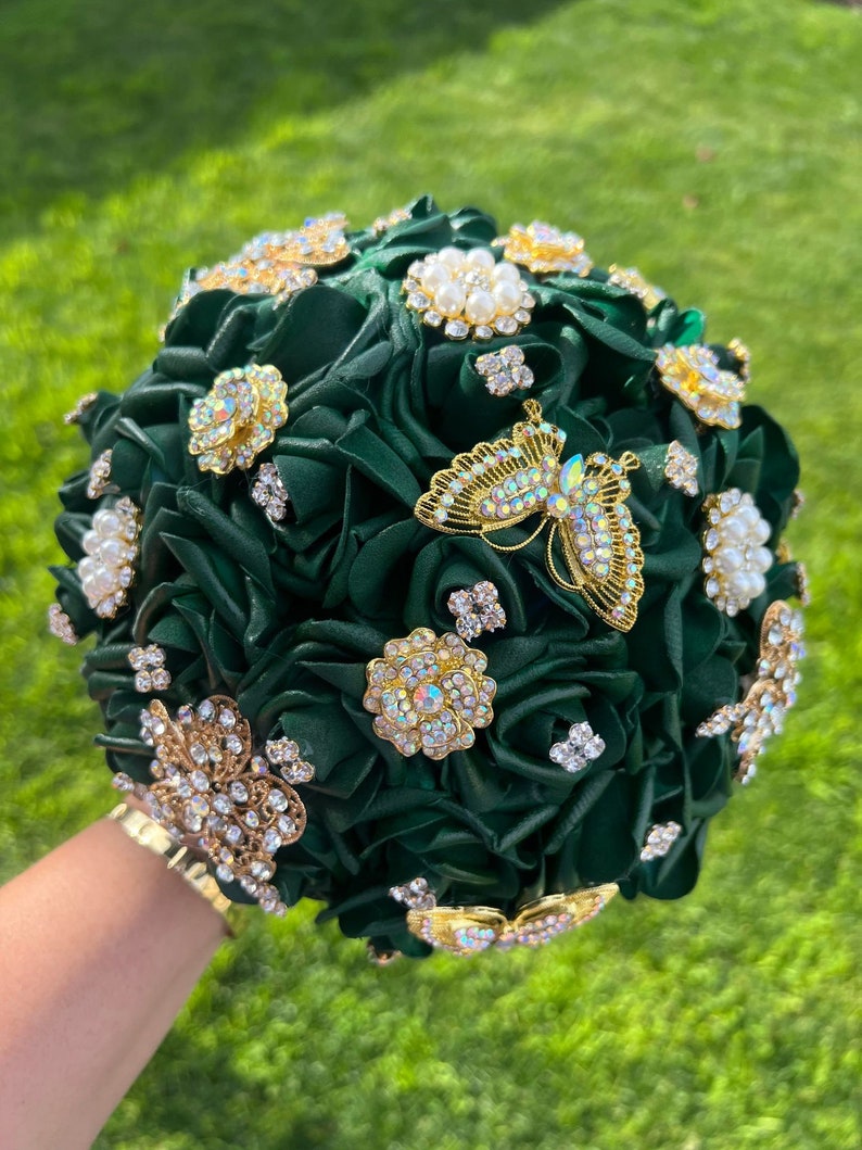 Emerald Green Bouquet - Etsy
