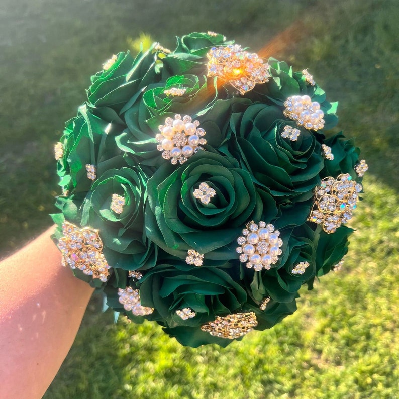 Emerald Green Bouquet - Etsy