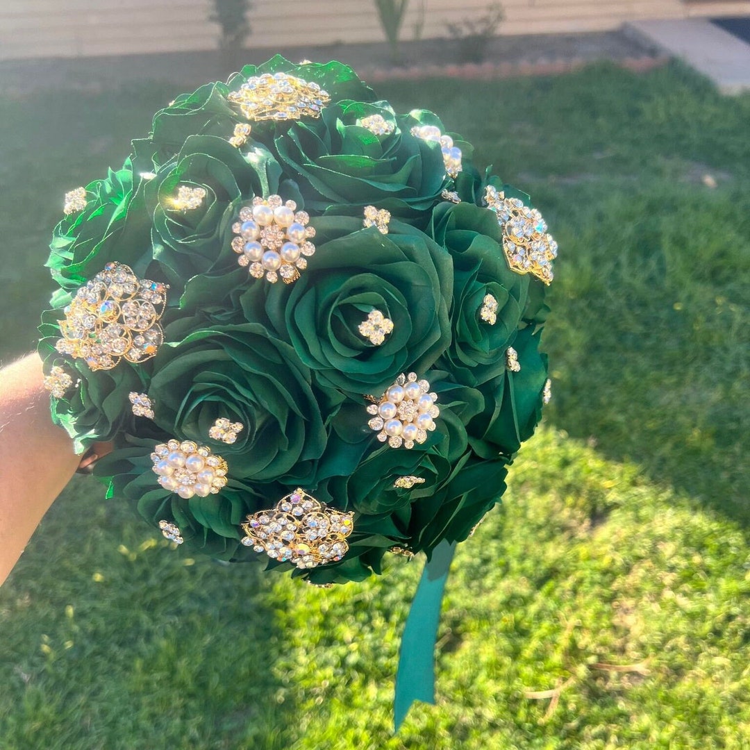 Emerald Green Bouquet - Etsy