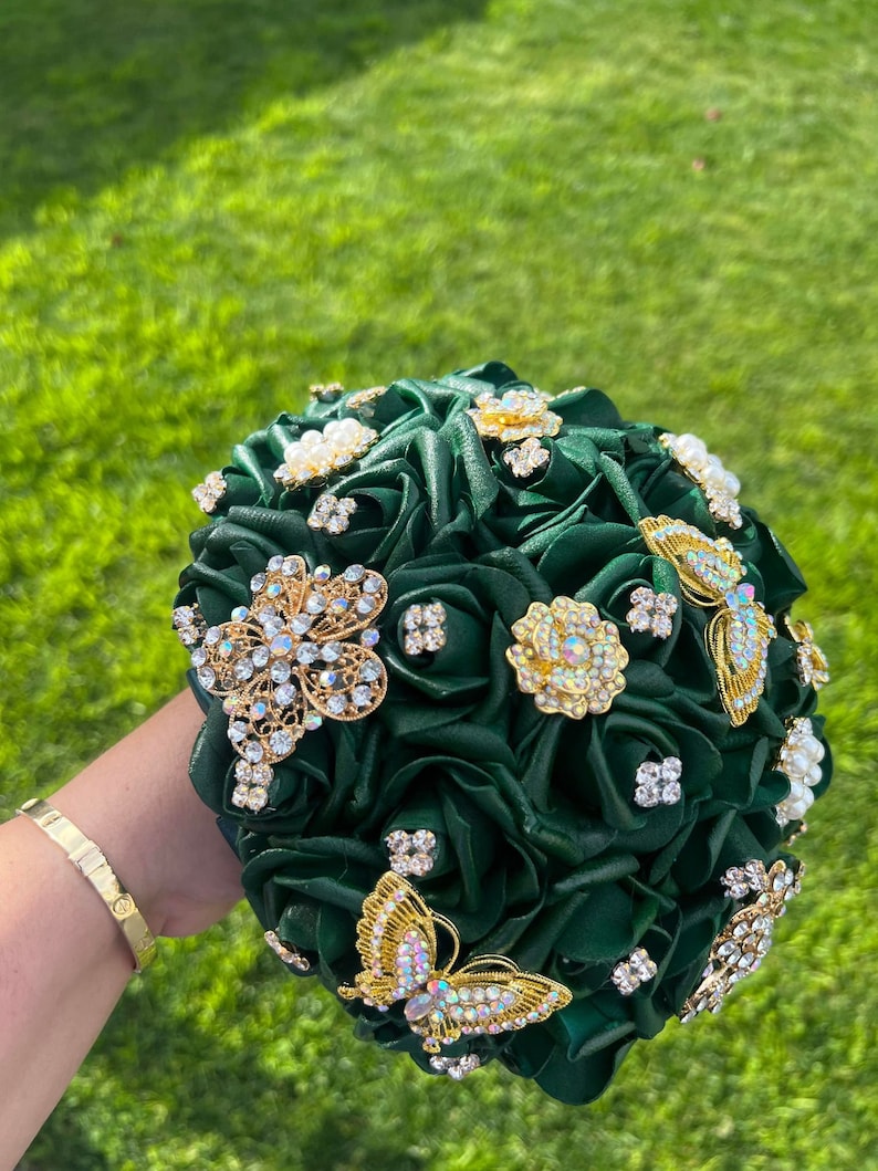 Emerald Green Bouquet - Etsy