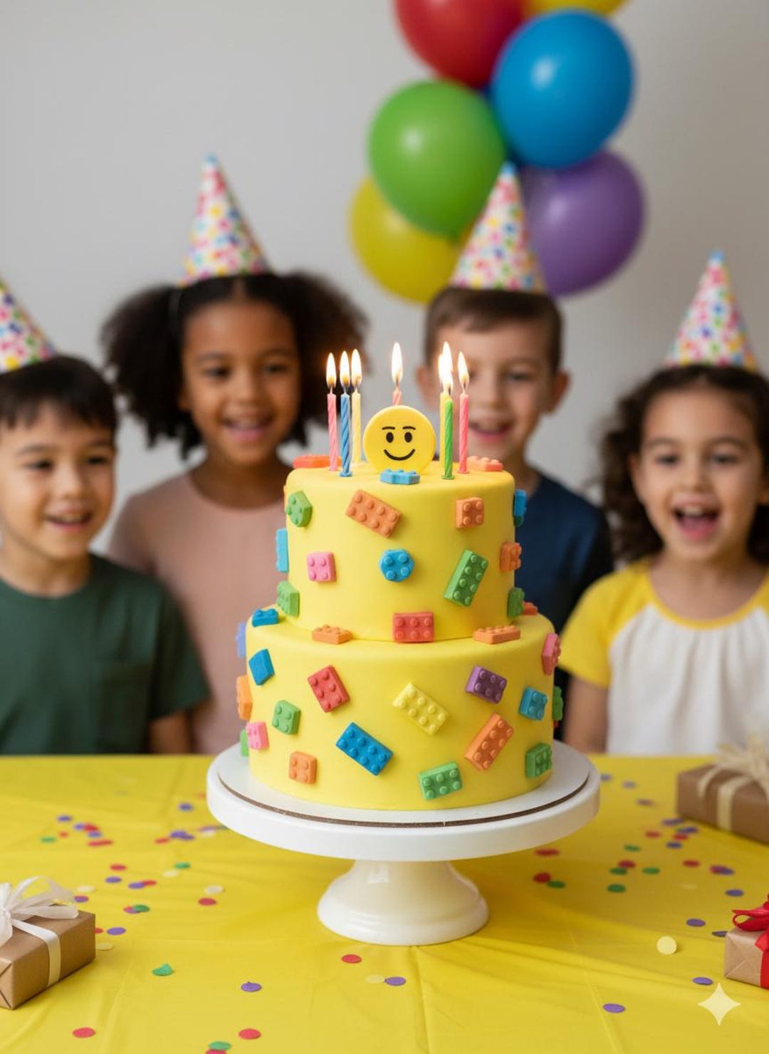 40 Edible Sugar Fondant Building Bricks: Kids Cake Topper - Etsy