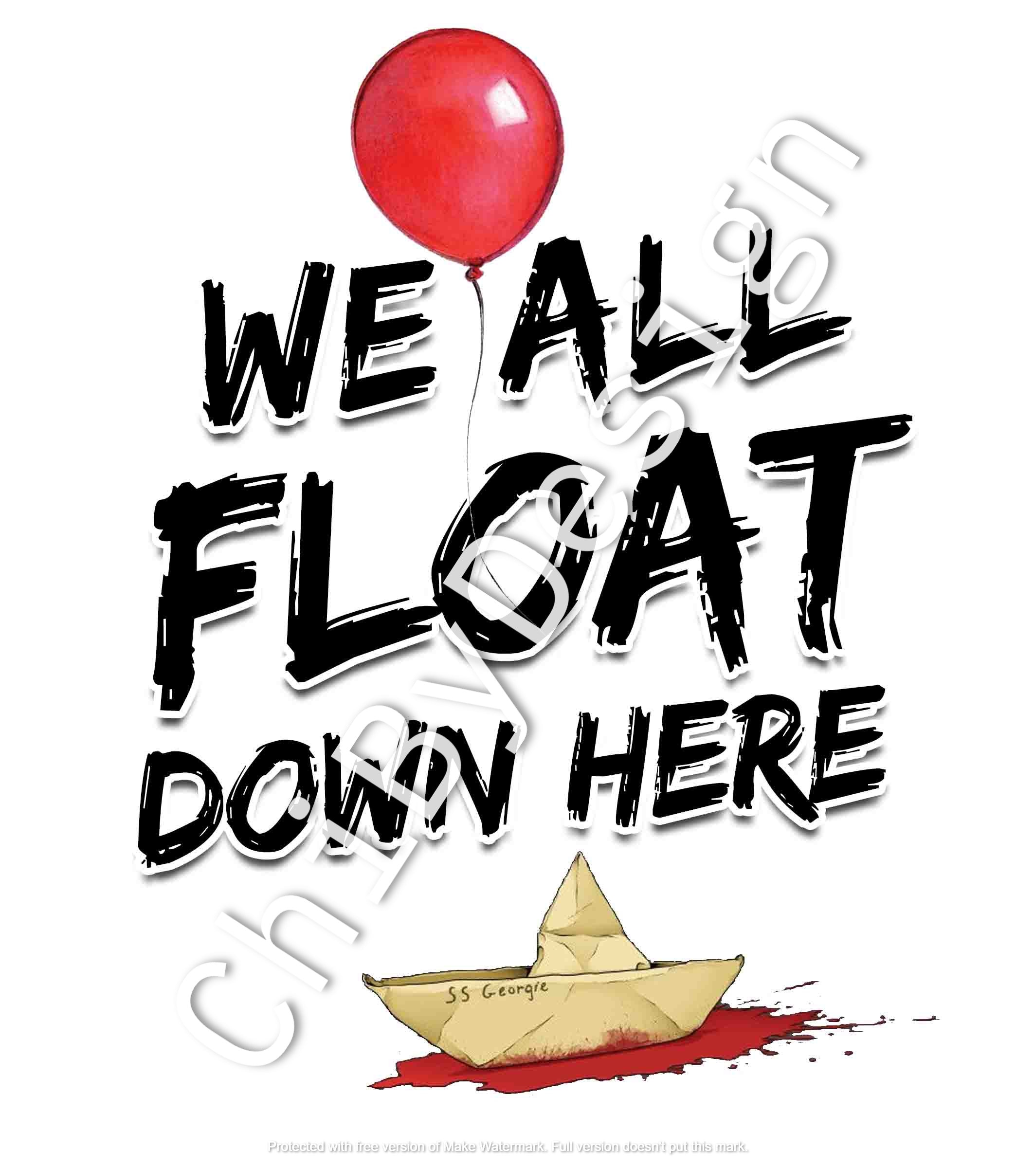 Horror Png Clown Digital It Cut File Red Balloon Float - Etsy
