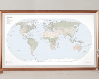 Size Accurate World Map - Etsy