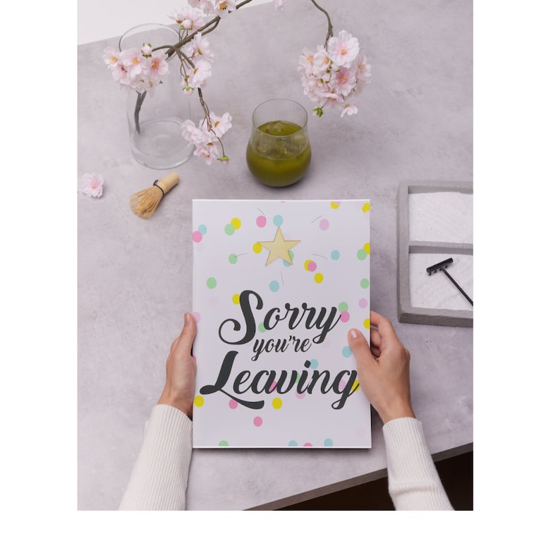 Sorry You're Leaving LARGE Card Co-worker or Colleague Good Bye Big ...