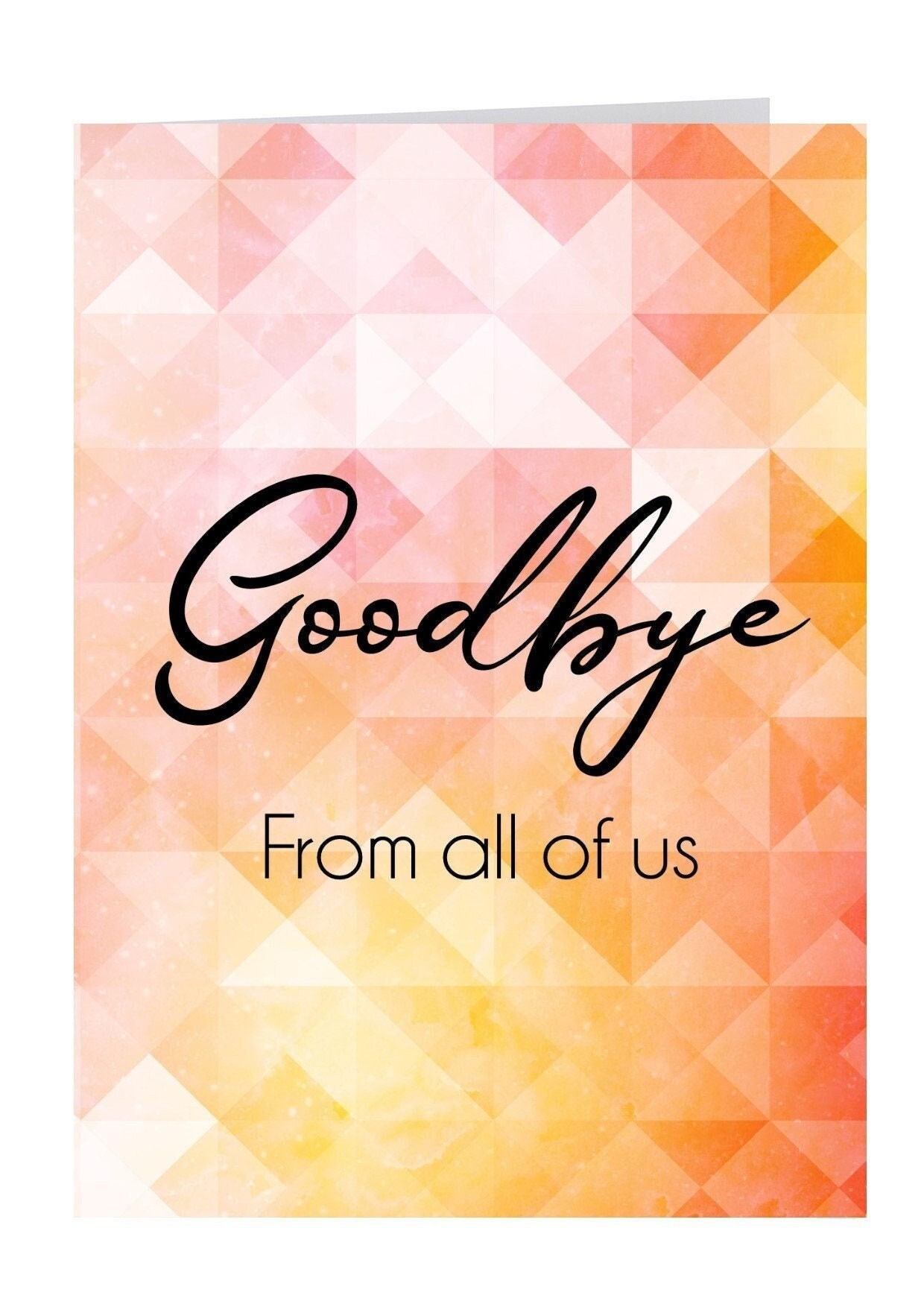 Large Farewell Card Goodbye From All of Us Co-worker - Etsy