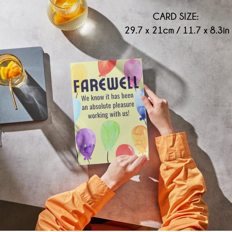 Funny Farewell Card: A4 Giant Goodbye Card for Coworker - Etsy