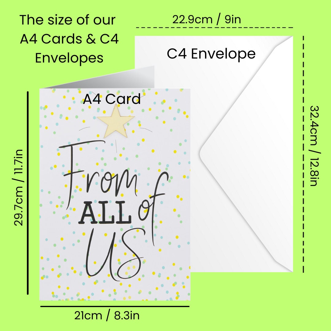 Large Group Farewell Card: Floral Heart, A4 Size - Etsy