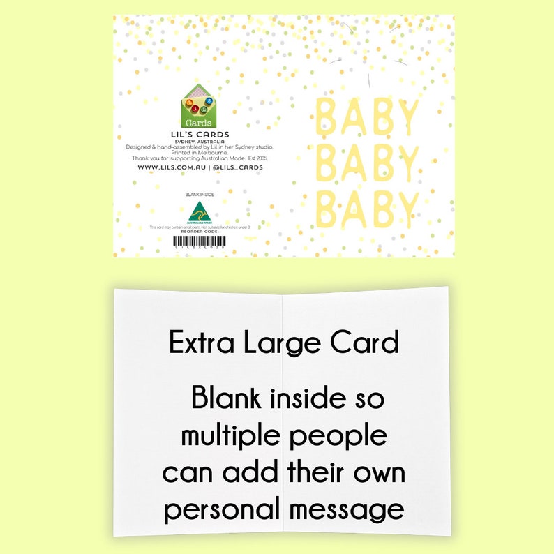 LARGE Baby Boy Card | Congratulations | Giant, A4 | Leaving to Have a ...