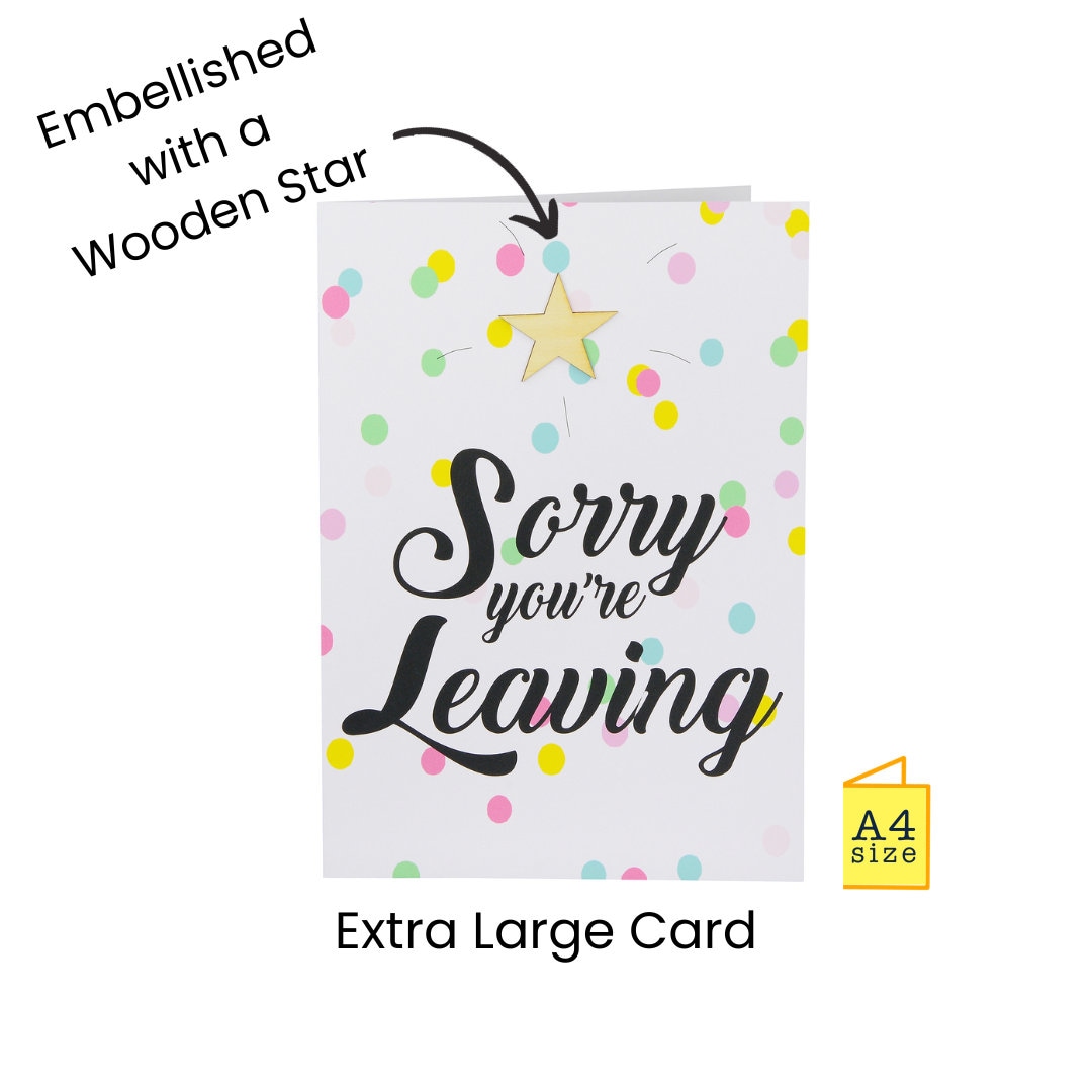 Sorry You're Leaving LARGE Card Co-worker or Colleague Good Bye Big ...