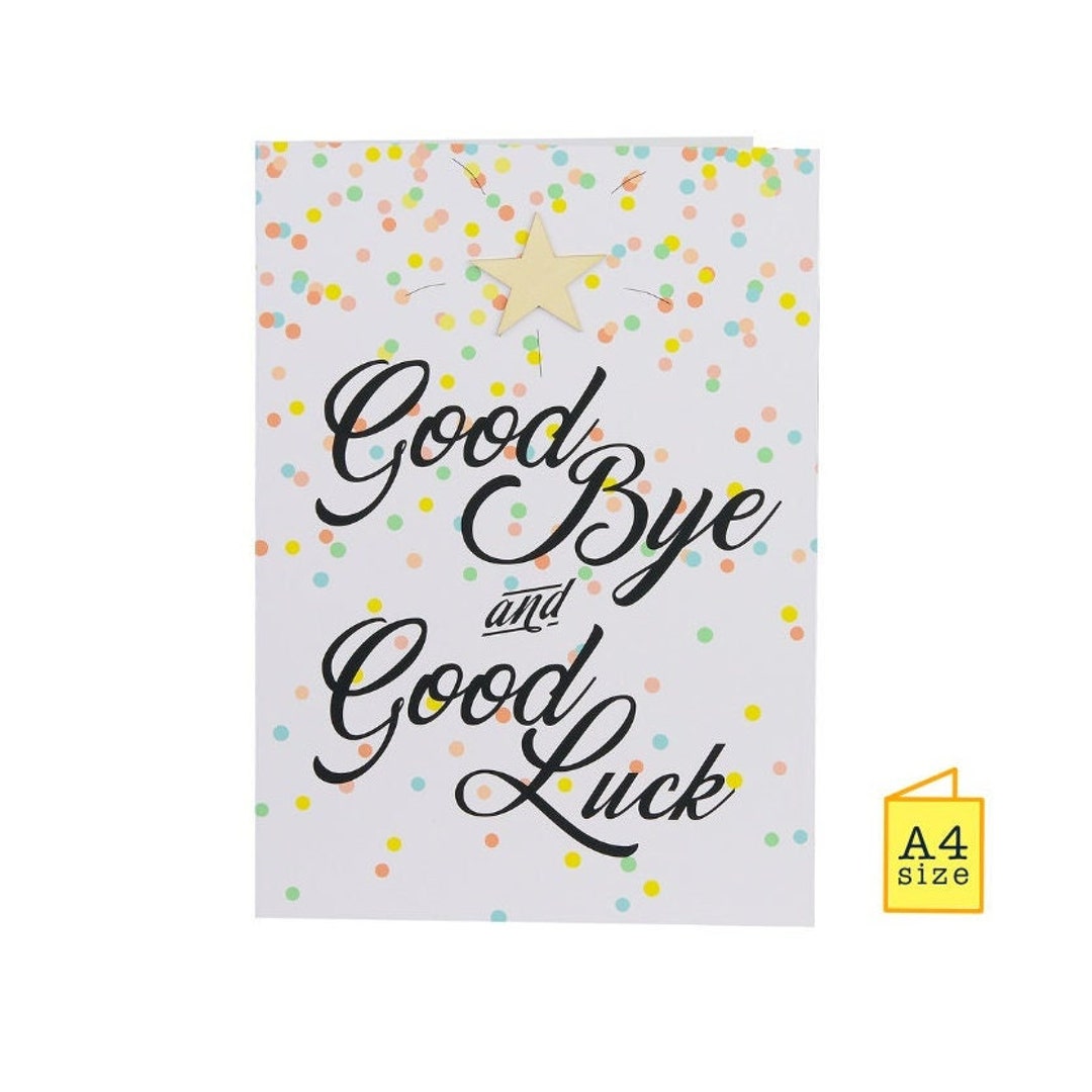 LARGE Good Bye & Good Luck Card Co-worker / Colleague - Etsy